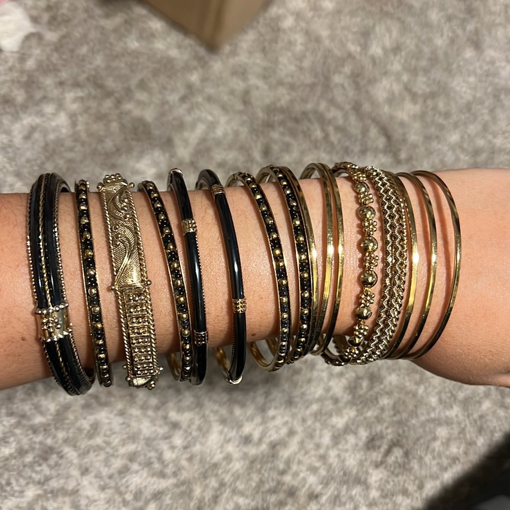 Amrita Singh Bangle Bangle - Black/Gold Bangle Bracel… - Gem